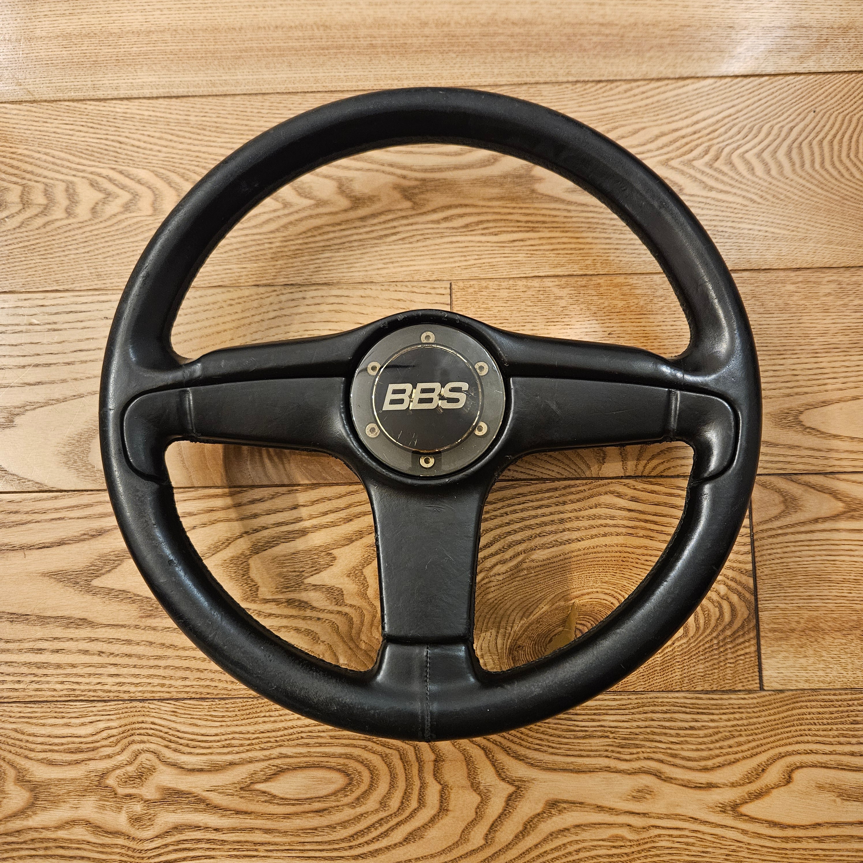 BBS Black Leather Three Spoke Steering Wheel – Best VW Parts