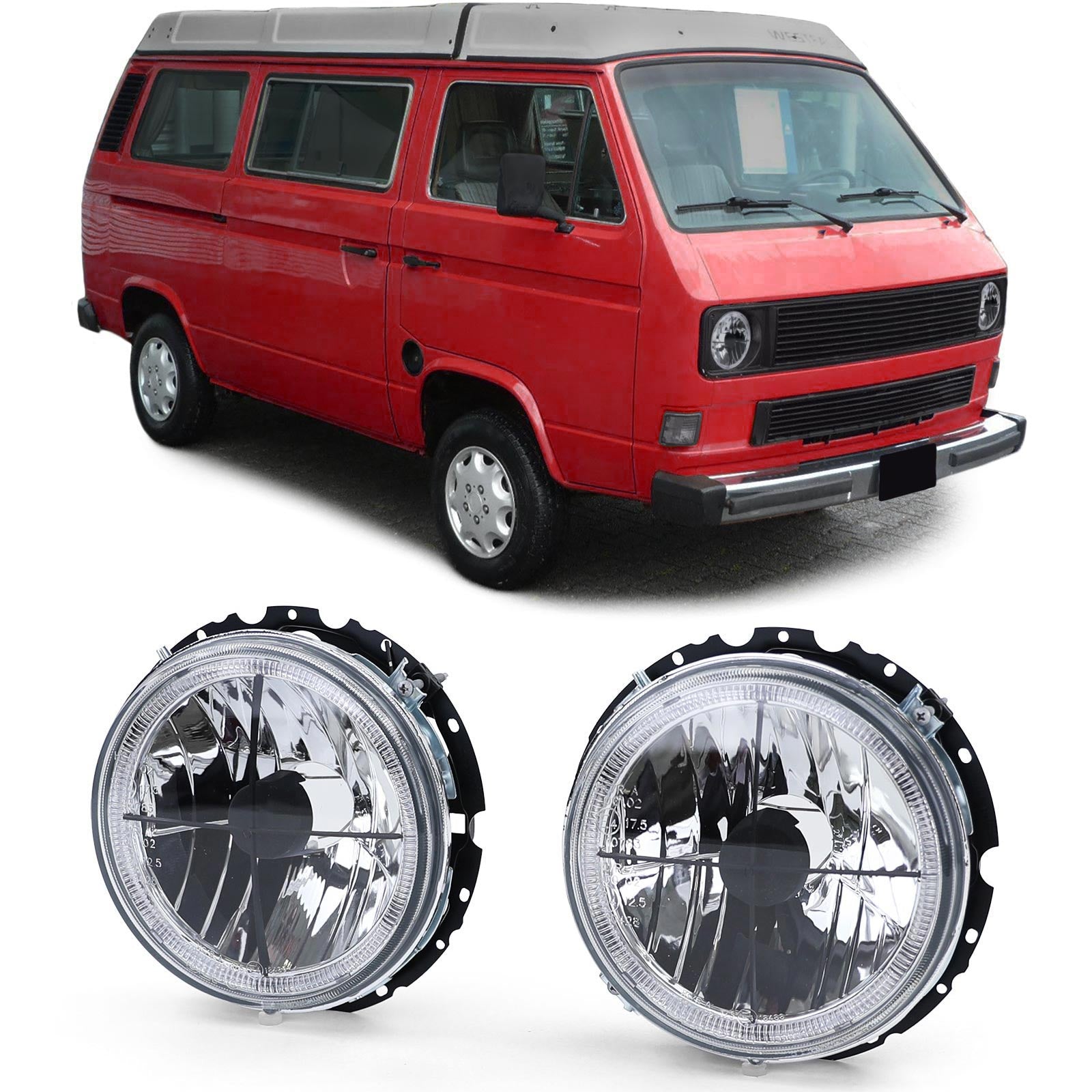 Angel Eye Clear Glass Crosshair Headlight Set T2/T3 Bus – Best VW Parts
