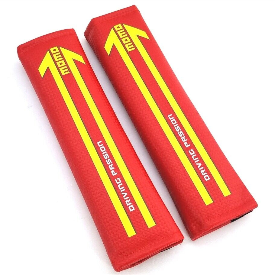Momo Corse Red Carbon Look Seat Belt Pad Set – Best VW Parts