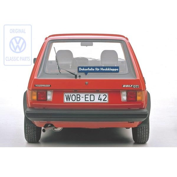 Original GTI/GTD Trunk Decal Set Golf Mk1 – Best VW Parts