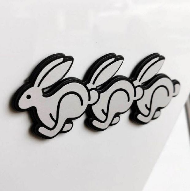 Silver Triple Rabbit Badge – Best VW Parts