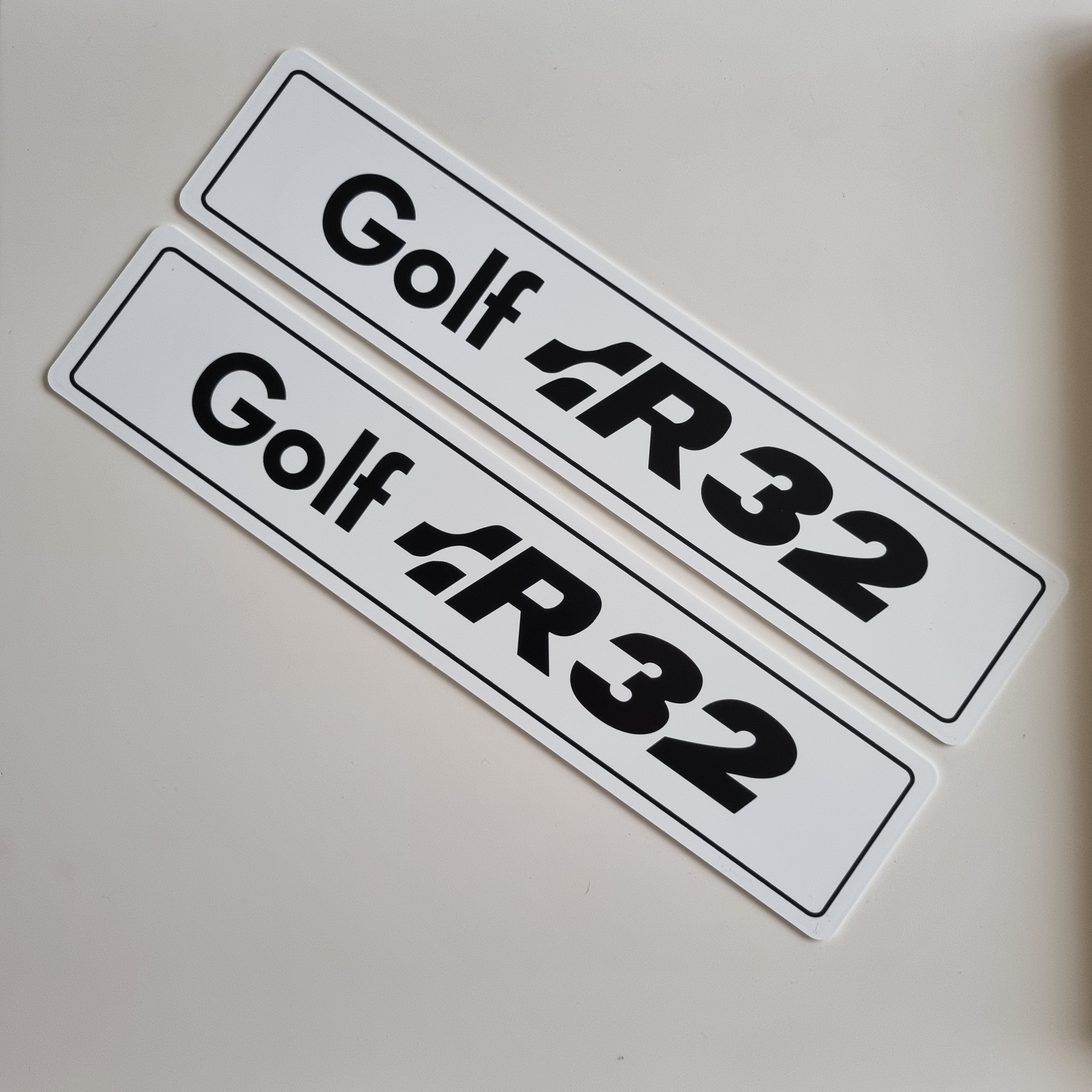 Showroom Golf R32 Licence Plate Set – Best VW Parts