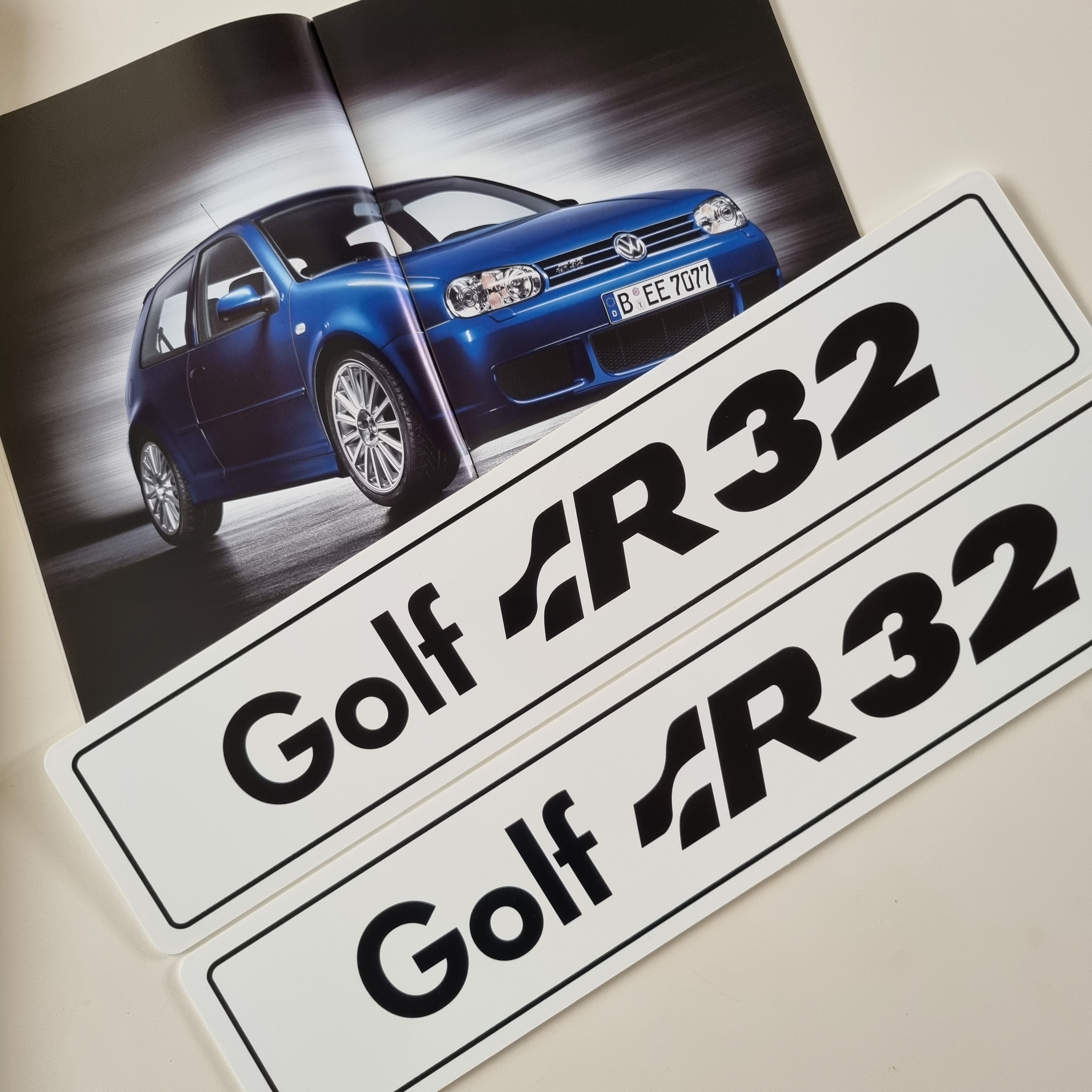 Golf Mk4 R32 Brochure + Showroom Number Plates – Best VW Parts