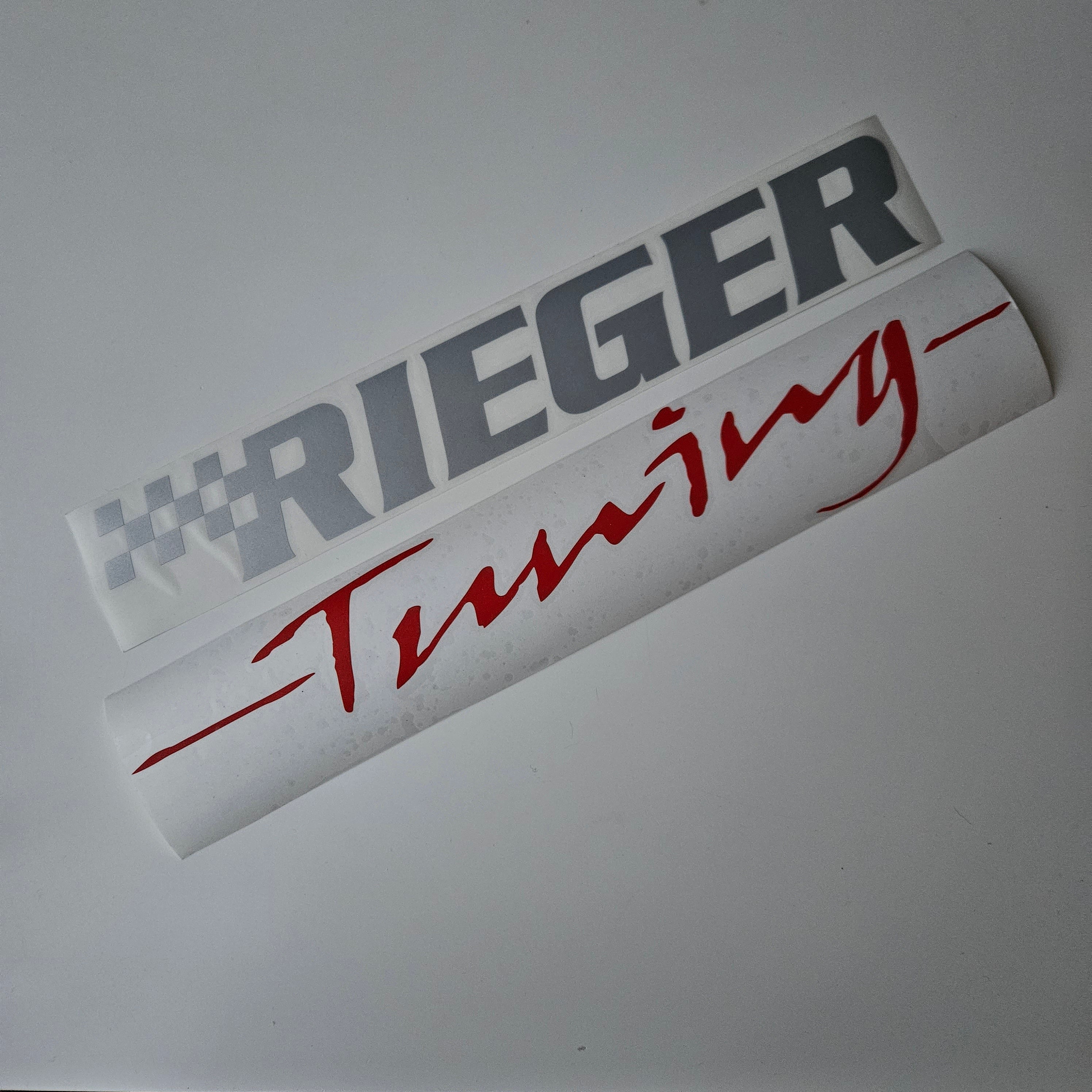 Rieger Tuning Decal Set (Red+Silver) – Best VW Parts